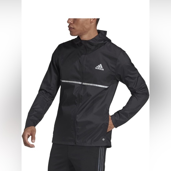 adidas | Jackets & Coats | Nwt Adidas Lightweight Own The Run Black ...